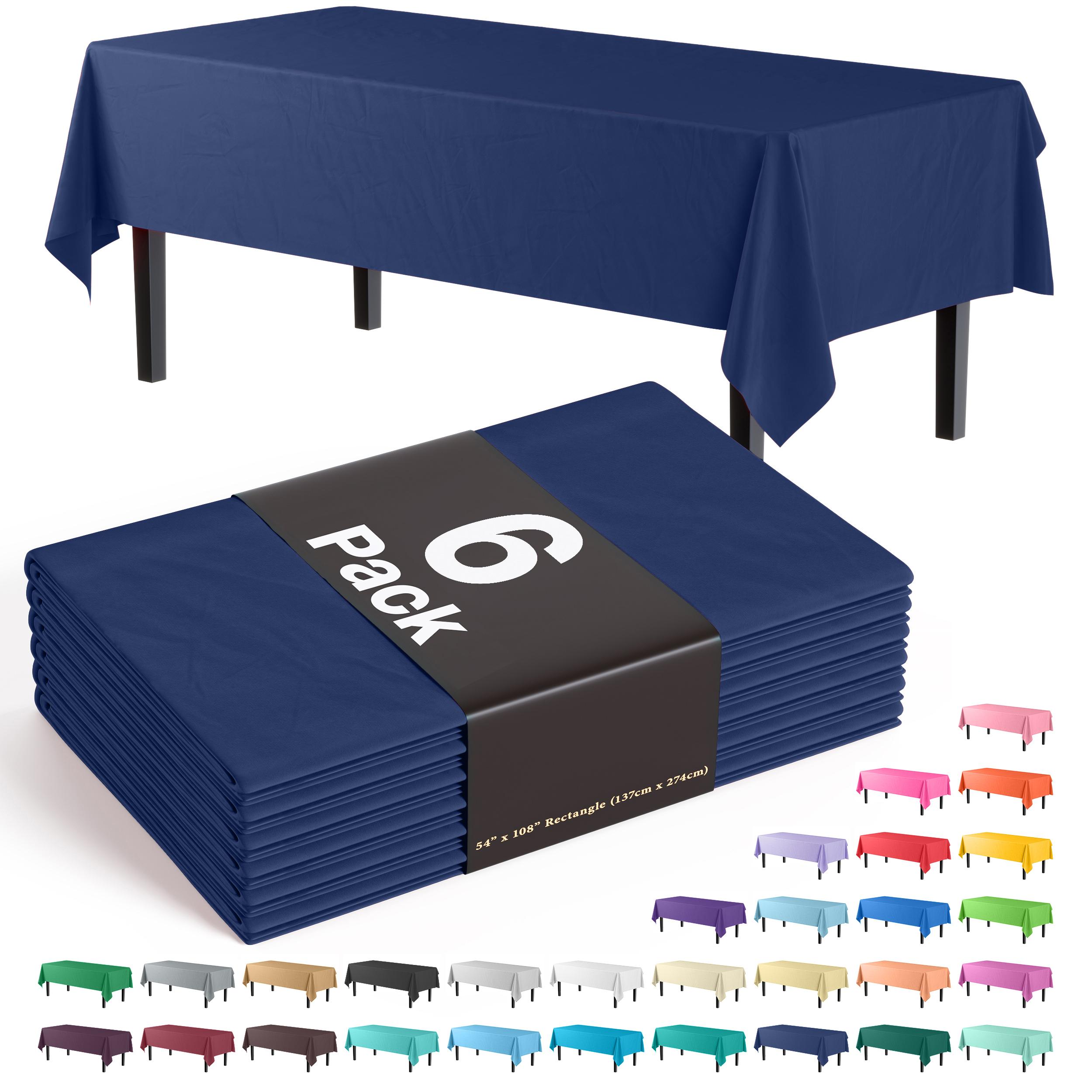 Premium Navy Blue Table Covers | 6 Pack