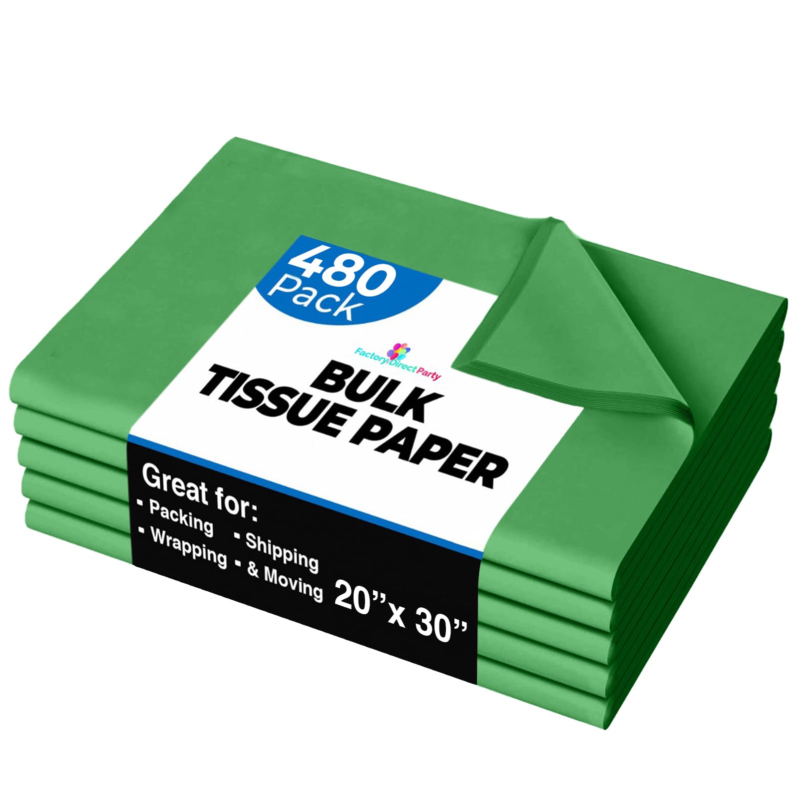 480 Sheets Emerald Tissue Ream 20 x 30